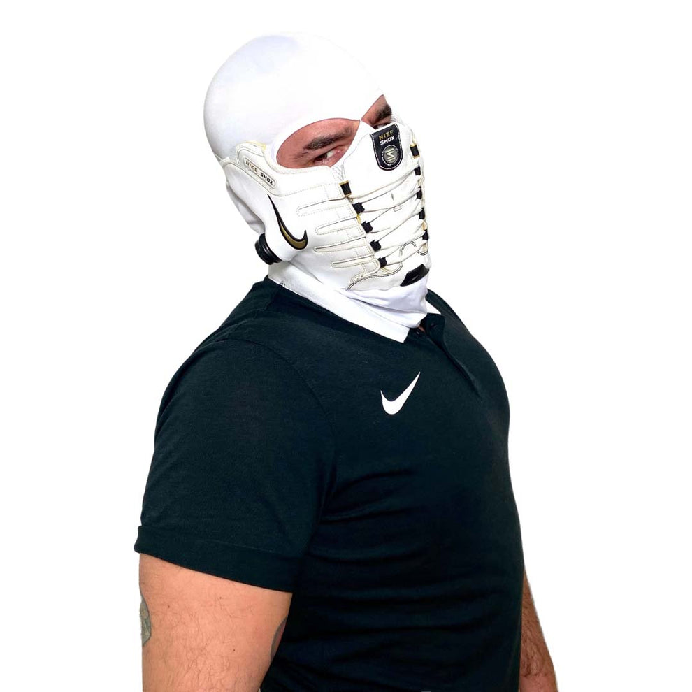 SNEAKERMASK Nike Shox NZ White - Gold Mask